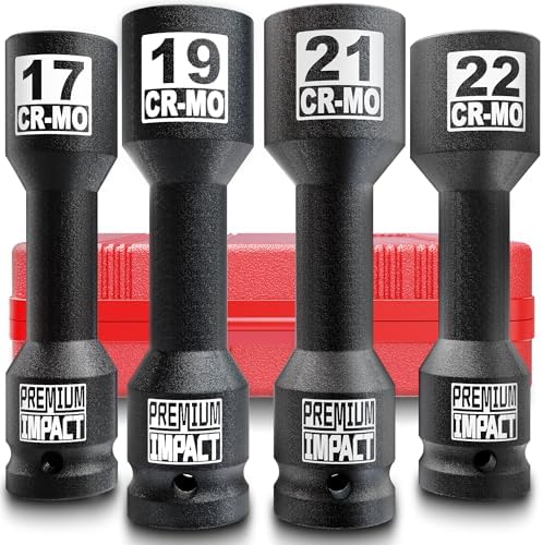 Amazon.com: Kauplus 1/2 Inch Drive Wheel Nut Impact Socket Set-3PCS ...