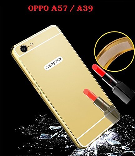 Mobile Life Metal Mirror Back Cover for Oppo A57 (Rode Gold) : Amazon ...