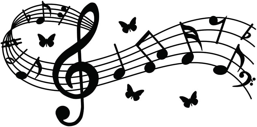 Amazon.com: Music Wall Art, Notes Notation Sticker Decals, Home ...