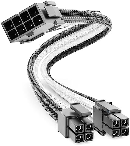 deleyCON 4+4-Pin EPS CPU Prozessor Strom Kabel Intern 30cm - 18 AWG PSU ...