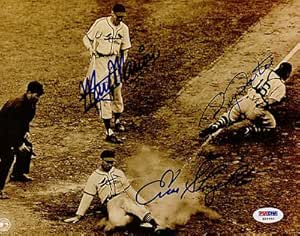 Autographed Slaughter Picture - HOF Marty Marion Roy Partee 8x10 Mad ...