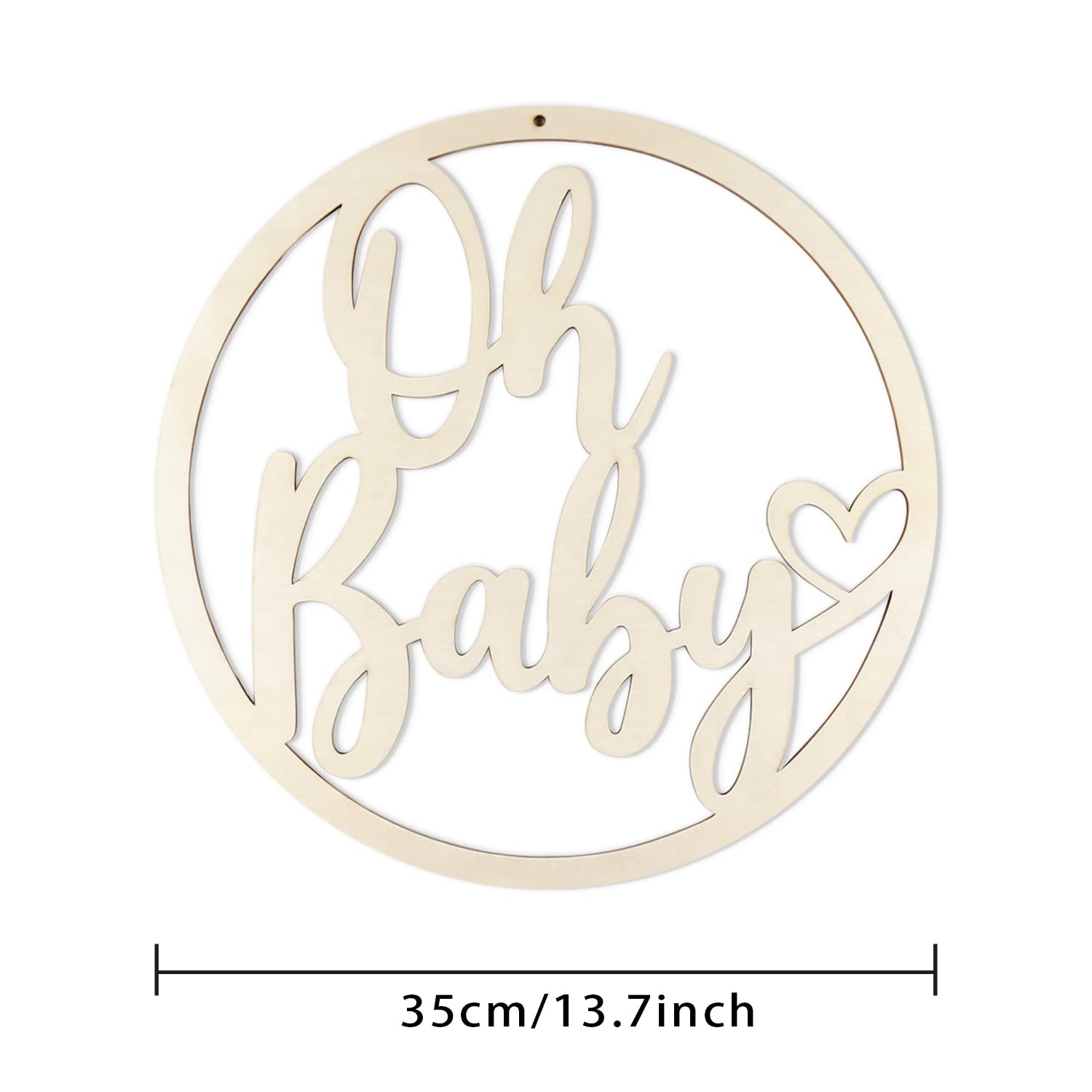 Snapklik.com : Large Wooden Oh Baby Sign 14 Inch Letter Cutouts Wall ...