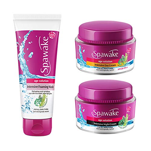Spawake Anti Aging Face Wash (50g) and Day Cream (25g) + Night Cream ...