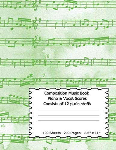 Amazon.com: Composition Music Book Piano & Vocal Scores Consists of 12 ...