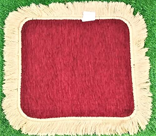 PHF Chenille Pooja / Praying mat /Aasan for Sitting in Temple, Home ...
