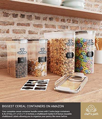 Buy Extra Large Tall Food Storage Containers (213oz) for Rice, Flour ...