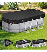 Amazon.com : QH.HOME 21 Ft Round Pool Cover with Fast Tightening ...