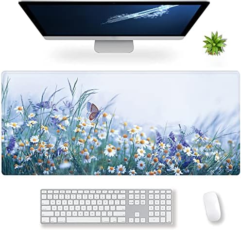 Amazon.com: Desk Pad Sunflowers, Big Mouse Pad Flower Butterfly Women ...