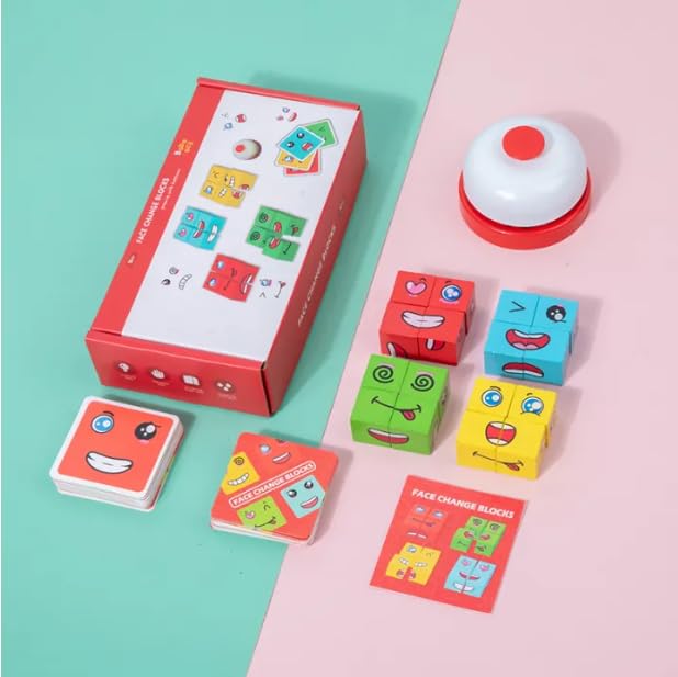 Toy Imagine Face Change Blocks Game for Kids - 4 Player Fun and ...