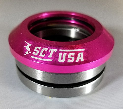 SCT USA Threadless Integrated Headset for Scooters and Bikes (Pink ...