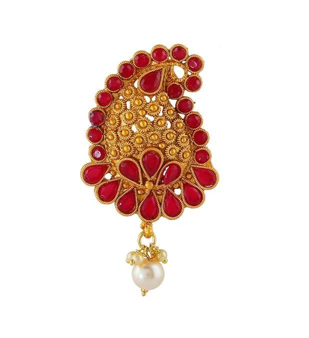 Buy ANURADHA PLUS®Gold Tone Traditional Hair Brooch | Juda Accessories ...