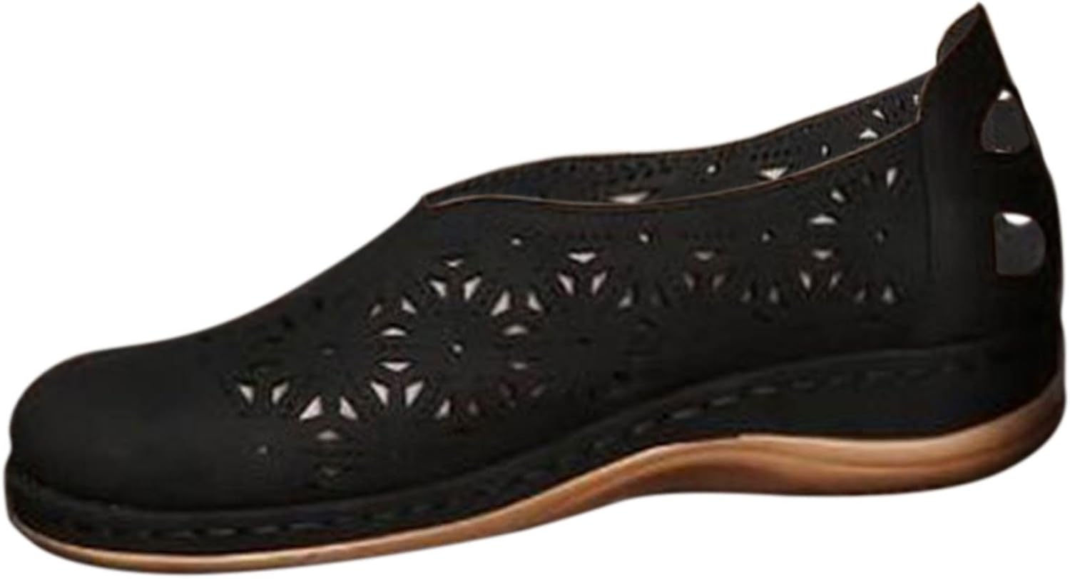 Amazon.com | Women's Flat Wedge Heel Slippers With Non-slip Rubber ...