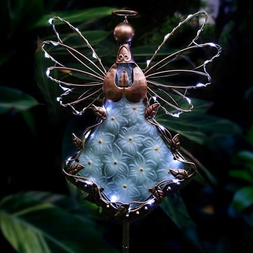 Amazon.com: COOZZYHOUR Angel Solar Lights Garden Stake Outdoor-38Inch ...