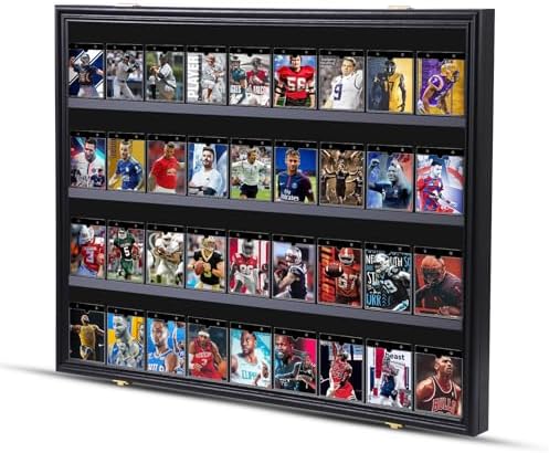 Amazon.com: DisplayGifts Pro UV 36 Graded Sports Card Display Case for ...