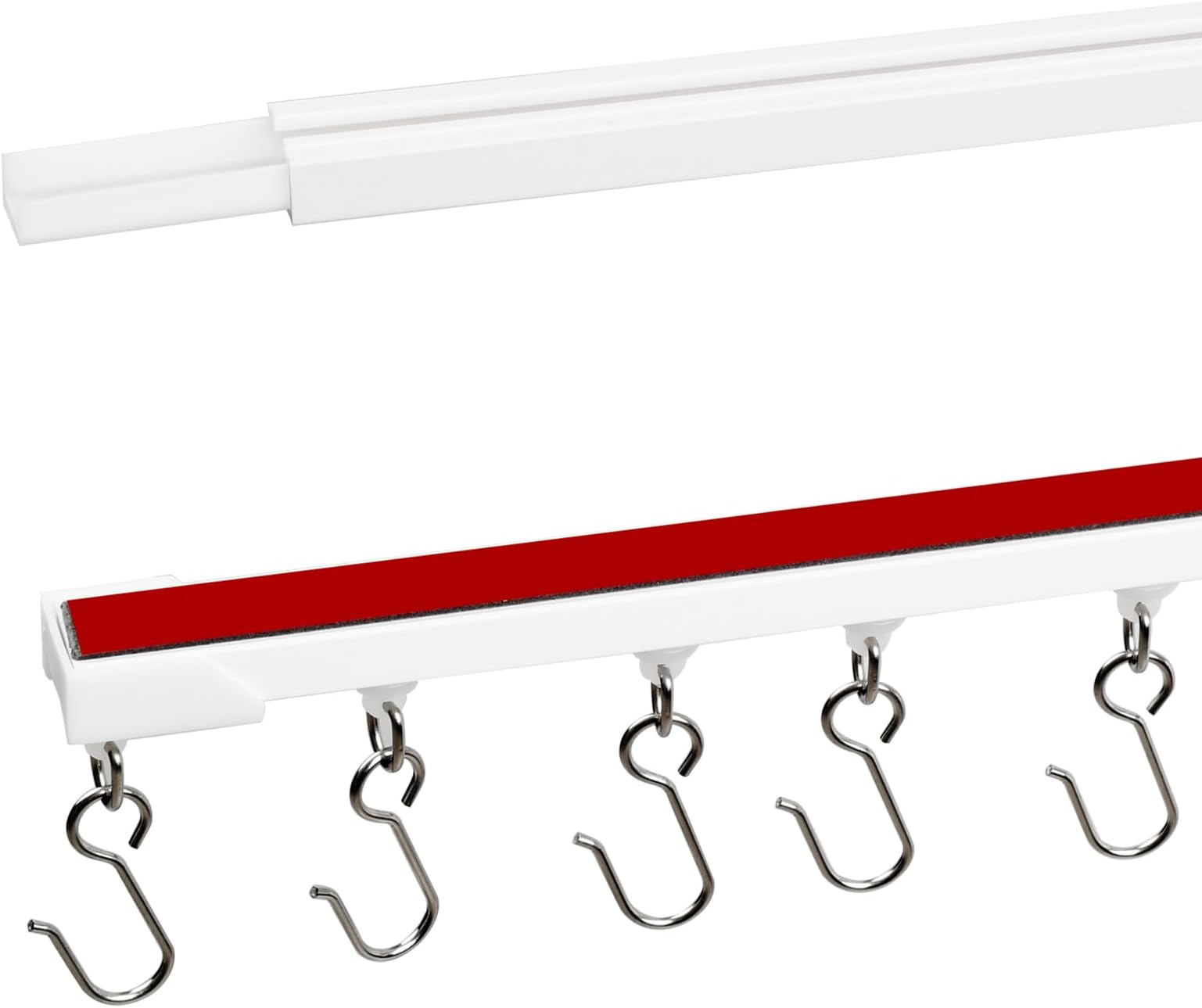 Amazon.com: KXLife Self Adhesive Ceiling & Wall Curtain Track 16 FT ...