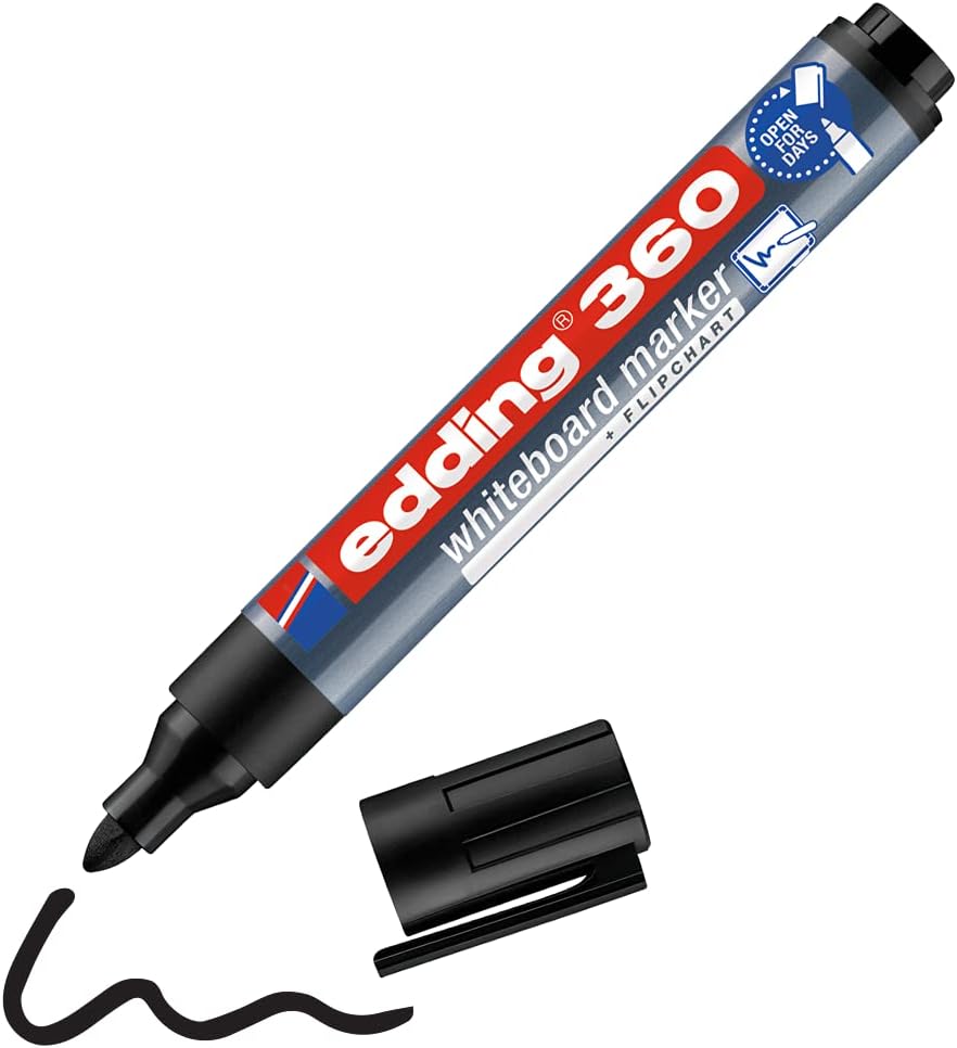 edding 360 whiteboard marker set - multi-coloured - 8 whiteboard pens ...