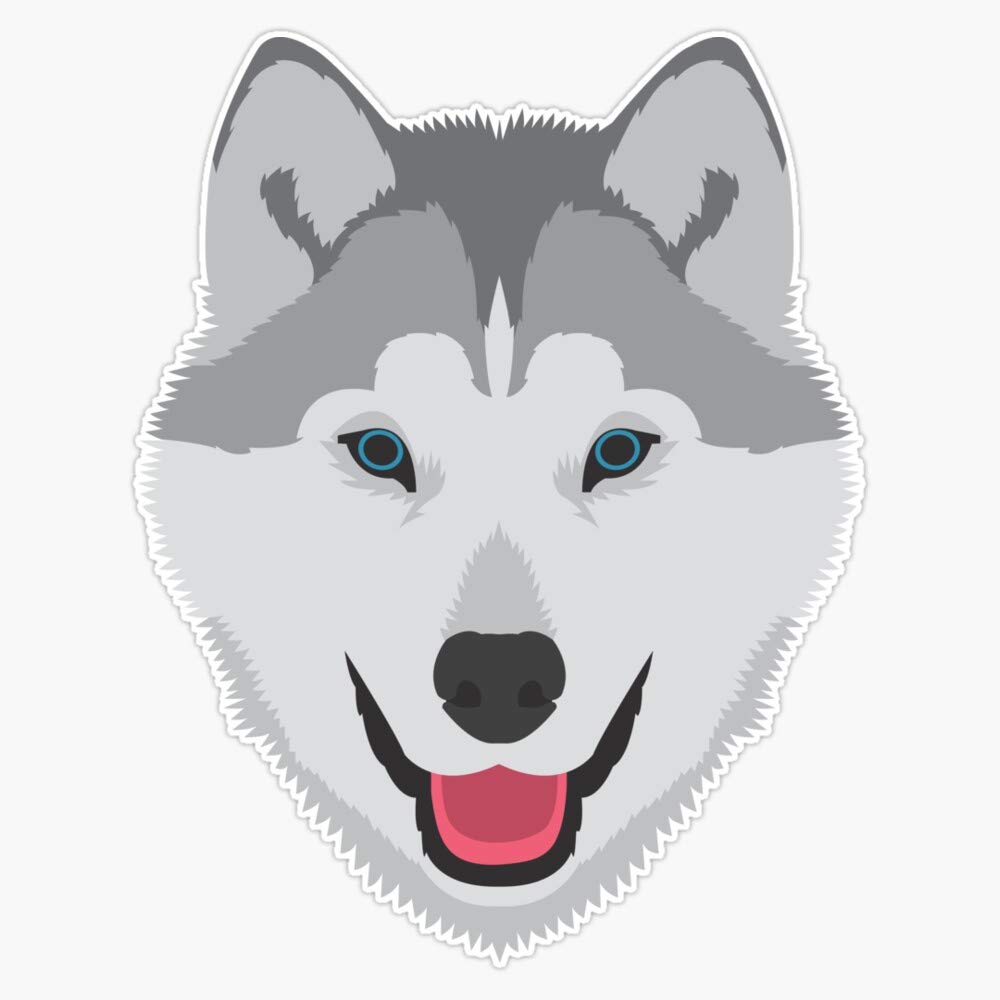 Amazon.com: Siberian Husky Sticker Vinyl Waterproof Sticker Decal Car ...