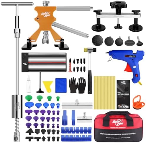 Auto Paintless Dent Removal Kit with LED Line Dent Board,Auto Body Dent ...