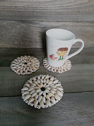Generic natural seashells coasters 100% hand made : Amazon.in: Home ...