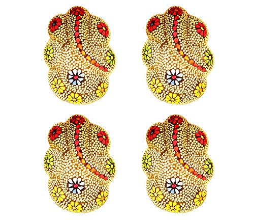 LSD Multicolour Mosaic Decorated Ganesha Shaped Glass Wall Lamp(Bulb ...