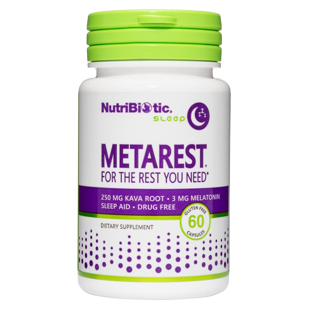 Amazon.com: NutriBiotic – MetaRest, 60 Capsules | 3 Mg Melatonin & 250 ...