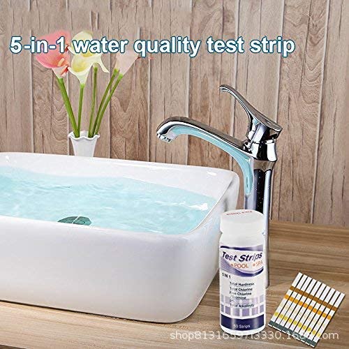 Hot Tub PH Test Strips 50 pcs,5 in 1 Test Strips Kit-Swimming Pool and ...