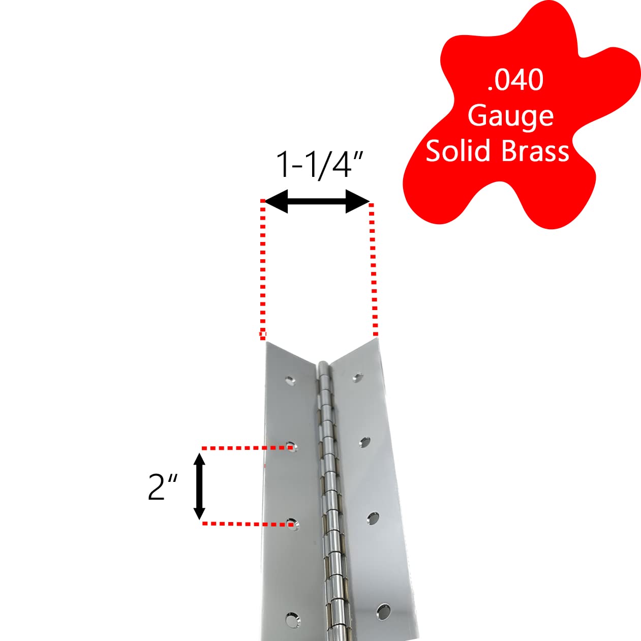 Harris Hardware SBCP1Q6-B Chrome Plated .040 Gauge Solid Brass ...