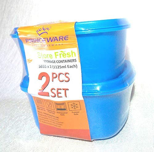 Buy Princeware Plastic Containers - 1125 ml, 2 Pieces, Blue Online at ...