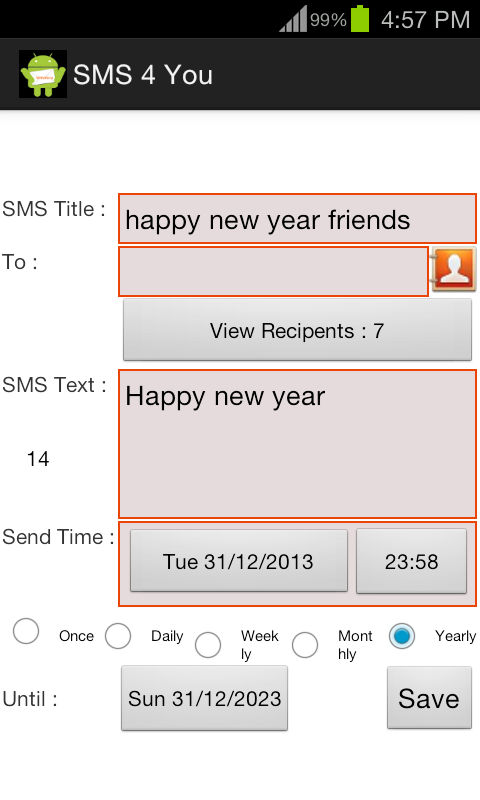 Auto SMS - App on Amazon Appstore