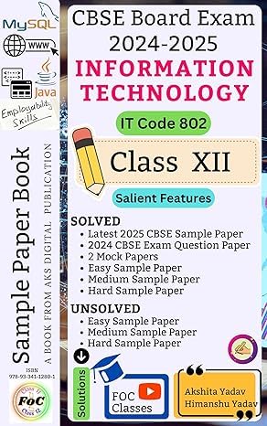 Class 12 Information Technology IT Code 802 Sample Papers Book CBSE ...