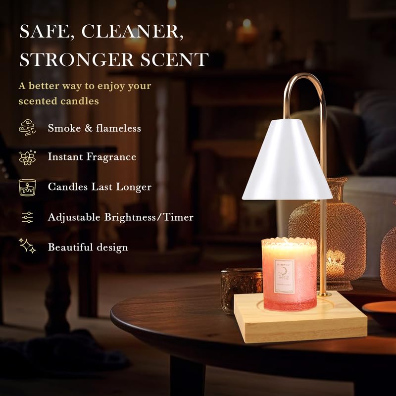 Luana Rose Candle Warmer Lamp - White 3rd Base