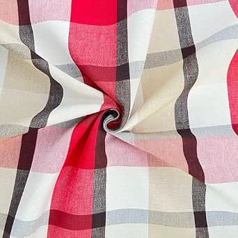 Cannanore Handloom Pure Cotton Fabric | Rusty Tartan Checkered Fabric ...