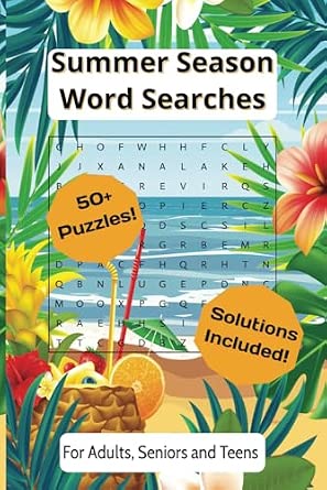 Summer Season Word Searches: Word Searches with Easy to Read Print ...