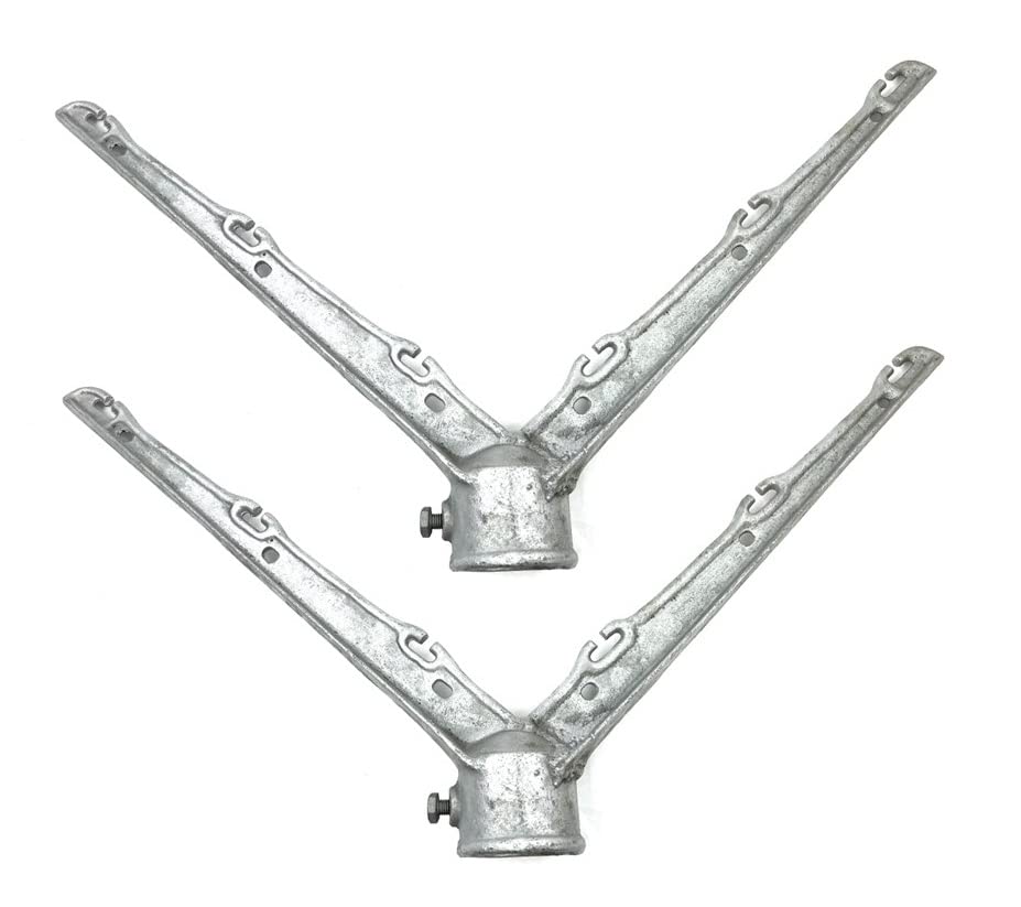 Chain Link Fence Barb Wire Corner V-Arms (Malleable) Fits O.D. 2-3/8 ...