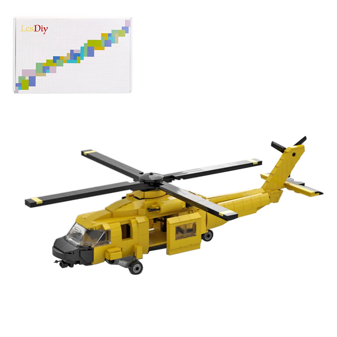 Buy Lingxuinfo 699Pcs Sikorsky Firehawk Helicopter Building Blocks MOC ...