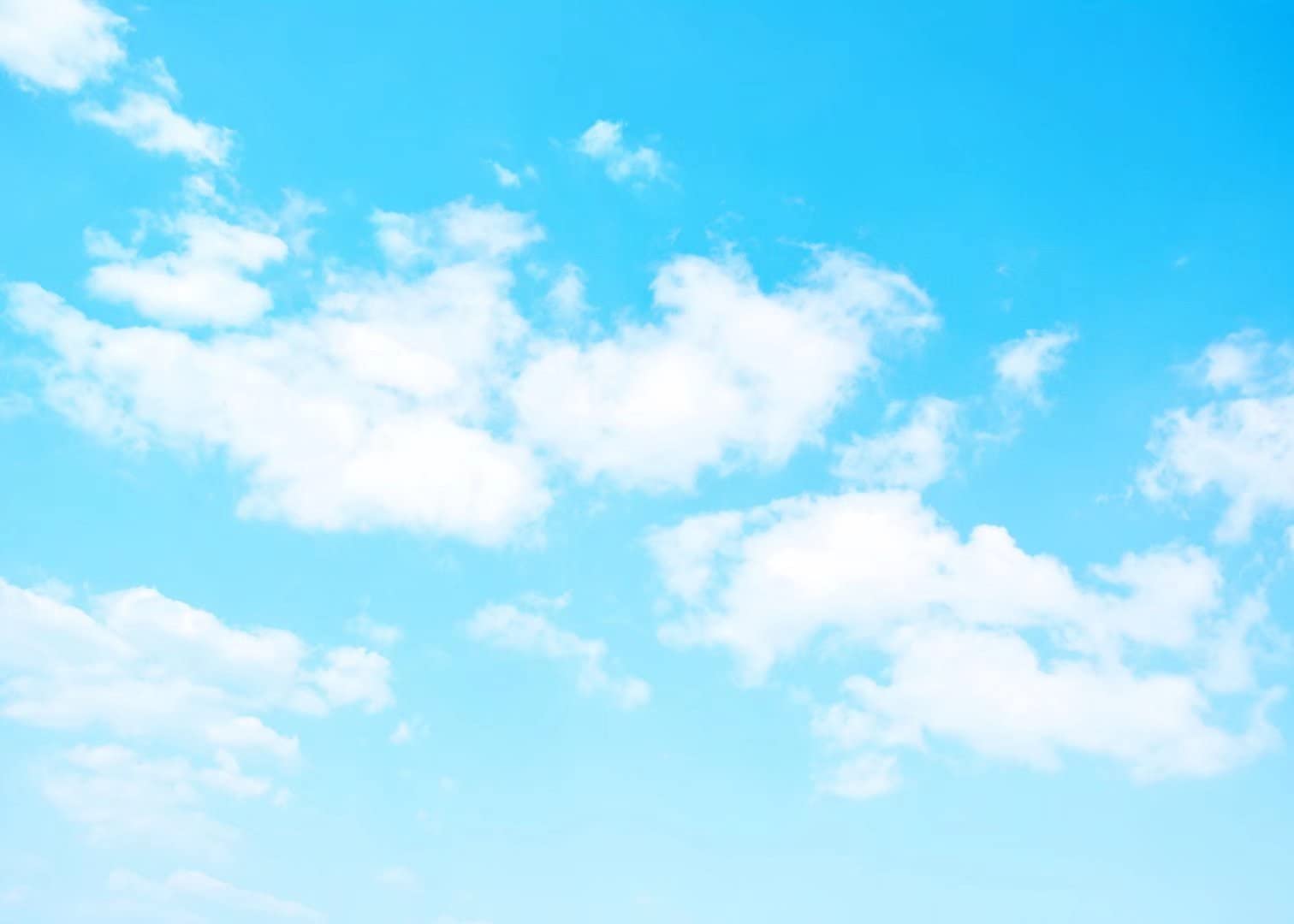 Buy BELECO 7x5ft Fabric Light Blue Sky Backdrop White Clouds ...