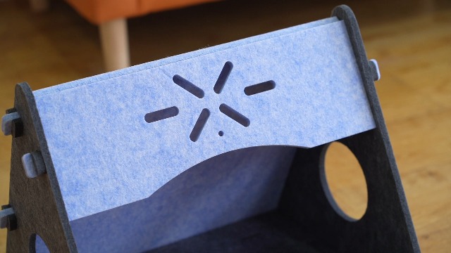 Indoor Cat Castle Muzzique Modular Felt Cat House For Large Indoor Cats ...