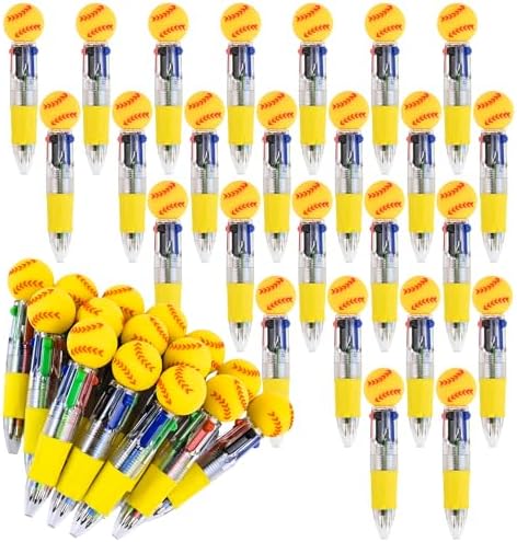 Amazon.com: LiYiQ 25 Pcs Softball Multicolor Pen in One Cartoon Cute ...