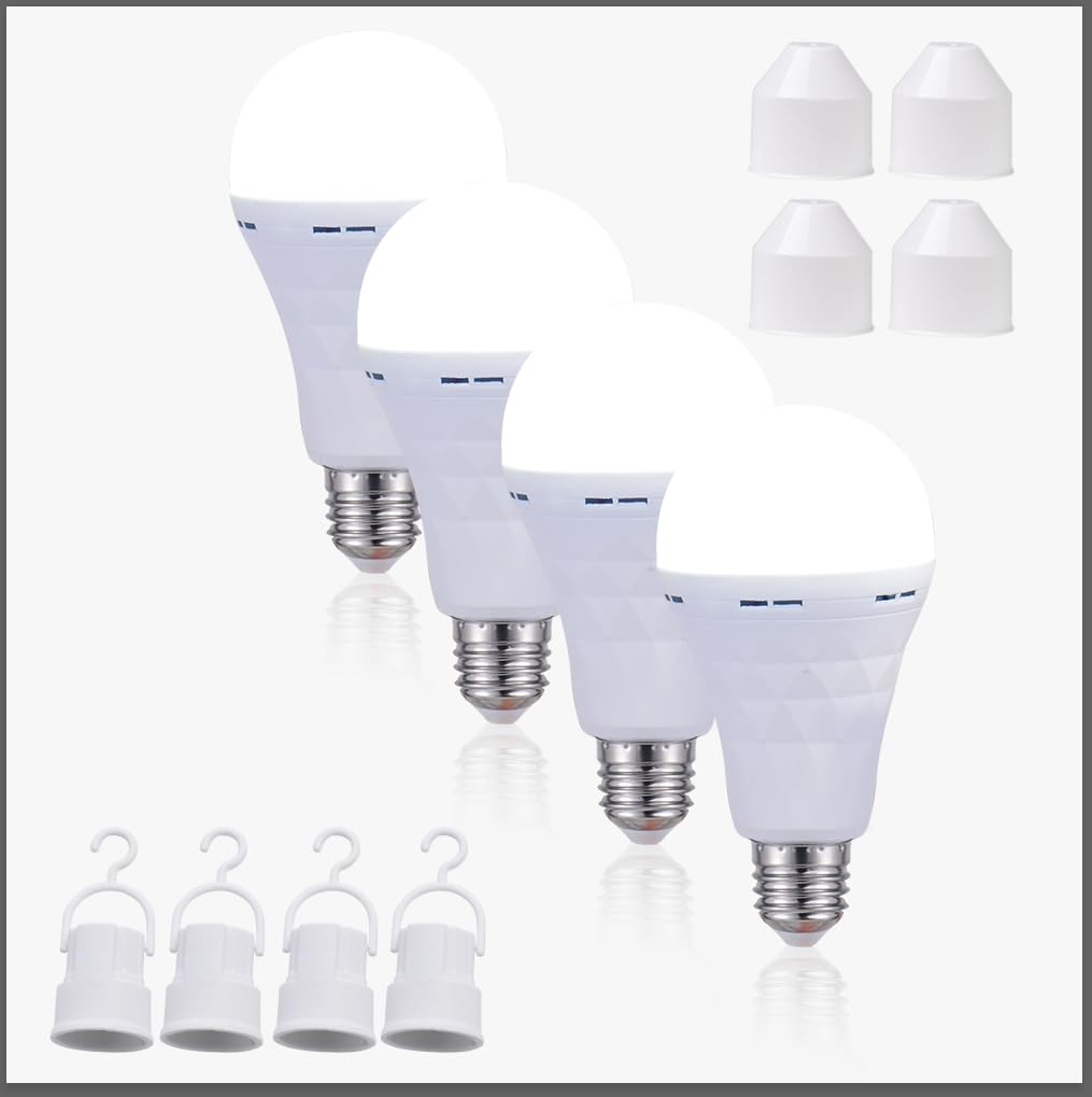 Rechargeable Emergency Light Bulbs Battery Backup Light Bulb for Home ...