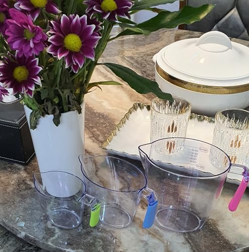 3pc Transparent Drastic Measuring Cup Set, Measuring Cup Stackable ...