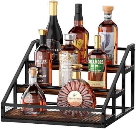 Amazon.com: KLM Liquor Bottle Display Shelf, Coffee Syrup Rack ...