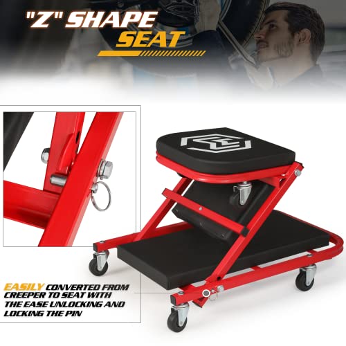 Snapklik.com : Magshion 40 Triplex Folding Creeper And Rolling Seat 2 ...