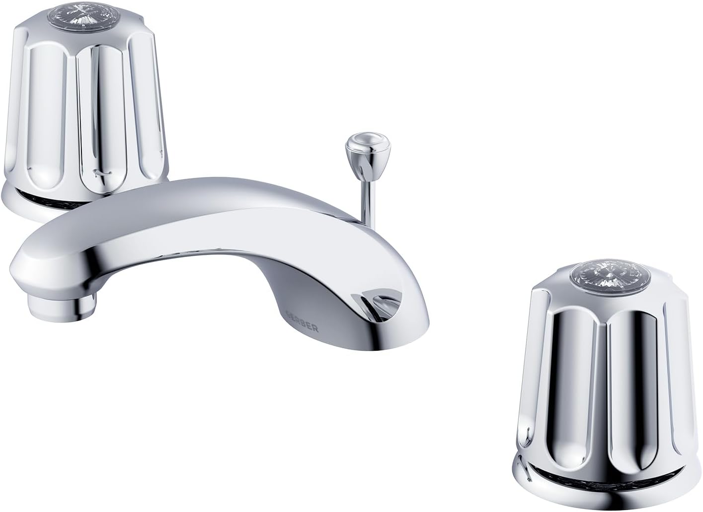 Gerber Classics Two Handle Widespread 3-Hole Bathroom Faucet with Metal ...