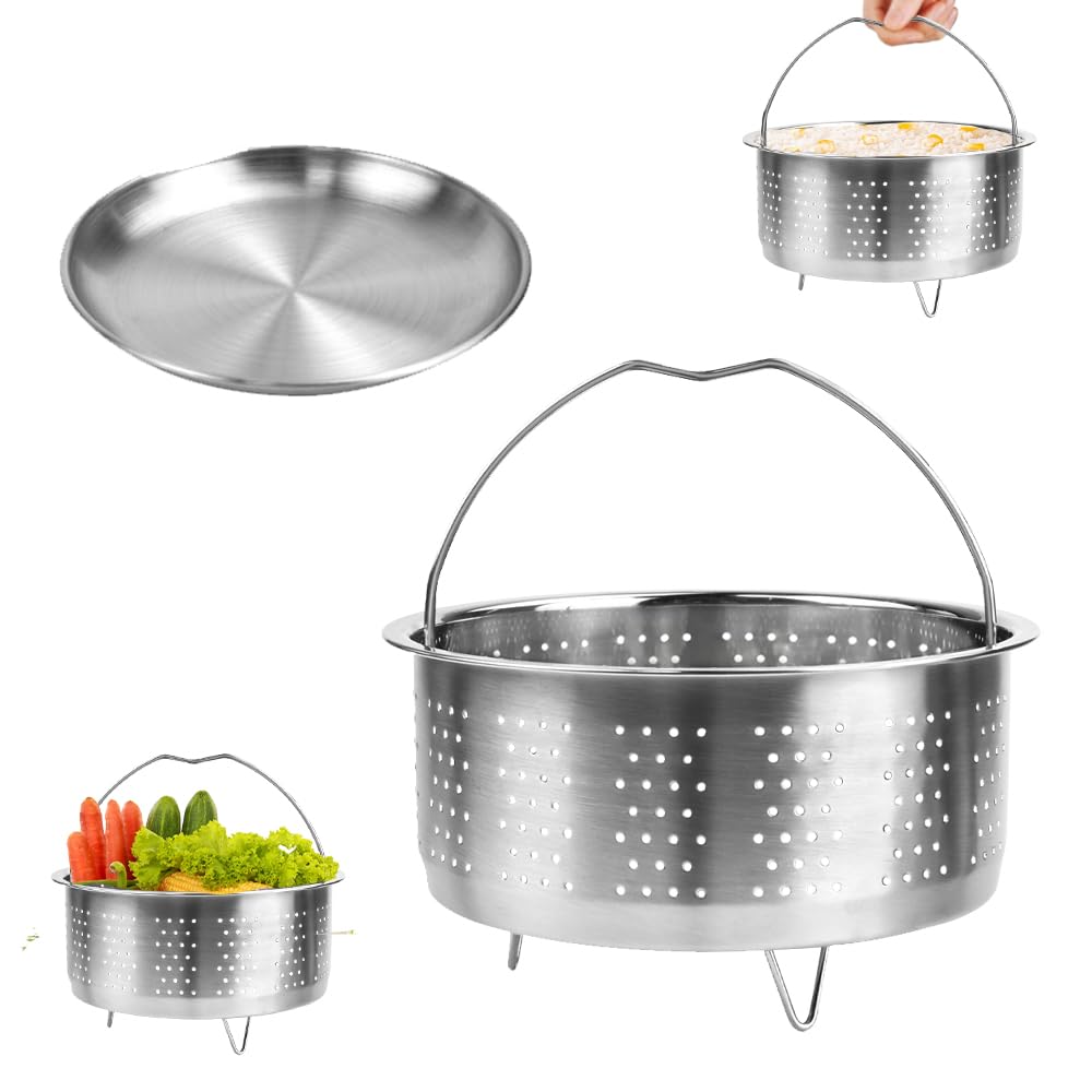 LPAMABA 17.5 cm Steamer Insert Stainless Steel Steamer Insert for Pot ...