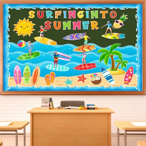 Snapklik.com : 68 Pcs Summer Bulletin Board Decorations Set Summer ...