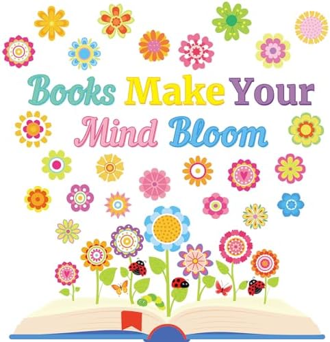 Amazon.com : Reading Makes Your Mind Bloom Classroom Bulletin Board Set ...