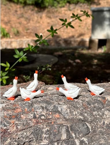 Amazon.com: ABOOFAN 6pcs Mini Goose Figurine Tiny Goose Statue ...