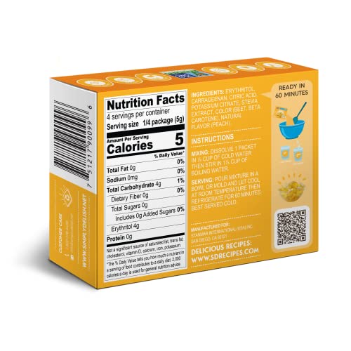 Snapklik.com : Simply Delish Plant Based Natural Peach Jel Dessert 6 ...