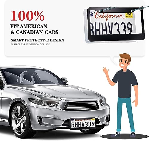 Snapklik.com : Matte Black License Plate Frames - Airxwills License ...
