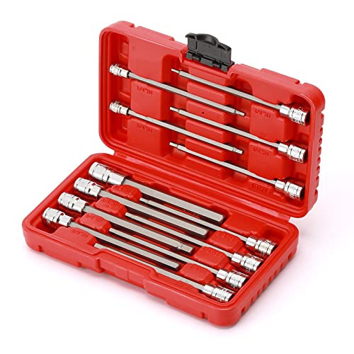 Snapklik.com : 13 Pieces Long Hex Bit Socket Set,1/4,3/8&1/2Dr, 3mm To ...